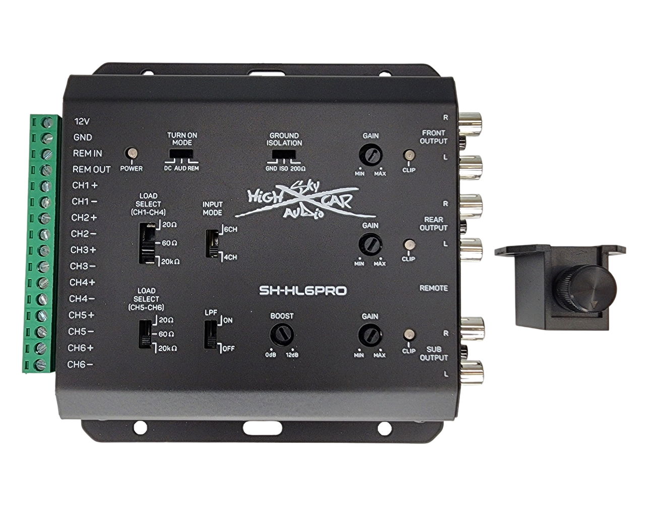 Sky High Car Audio SH-HL6PRO 6-Channel Hi to Low Converter with Remote ...